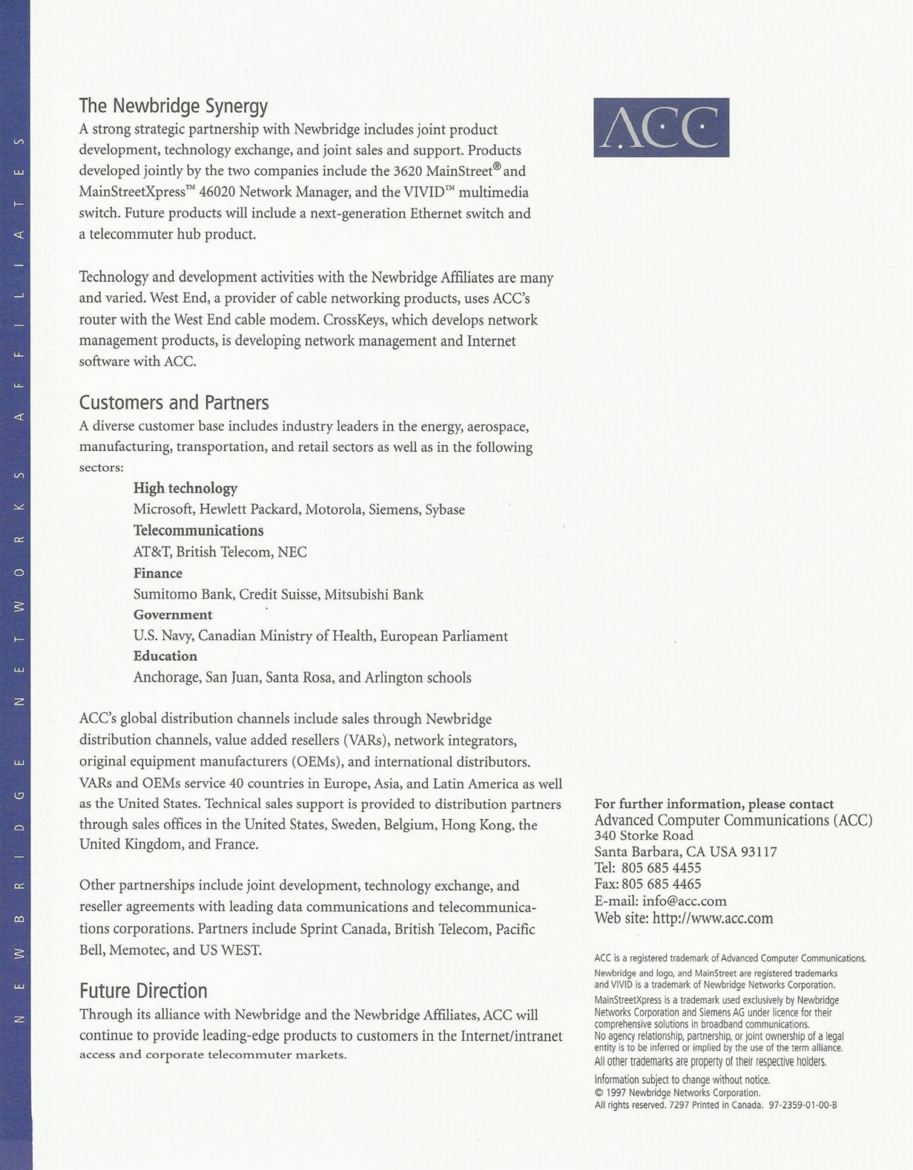 Newbridge Networks - Sales Enablement Copywriter | Alan Sharpe